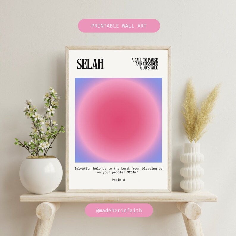 SELAH Name Posters - Etsy