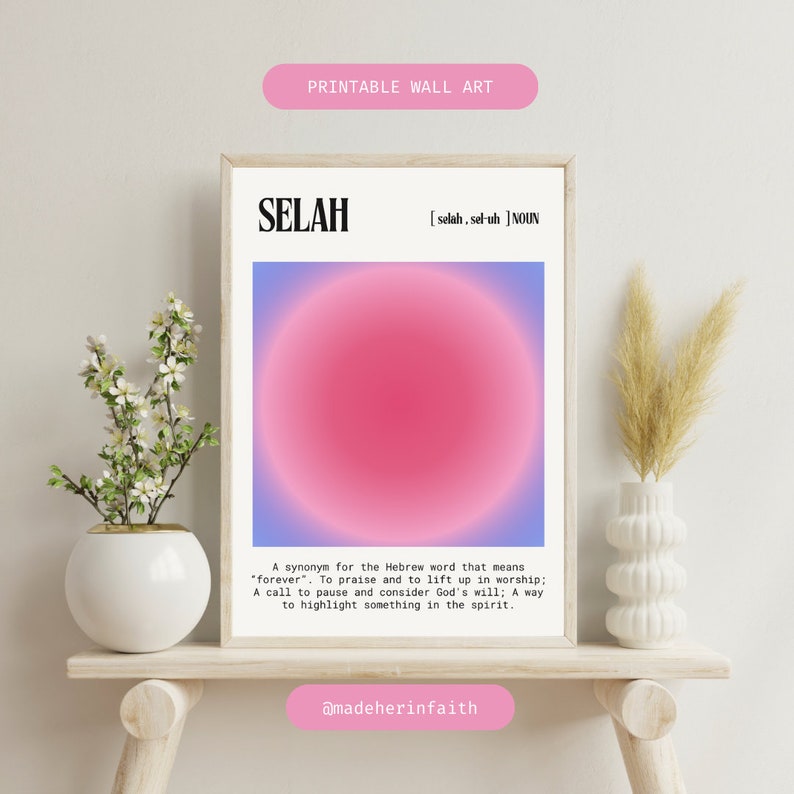 SELAH Name Posters - Etsy