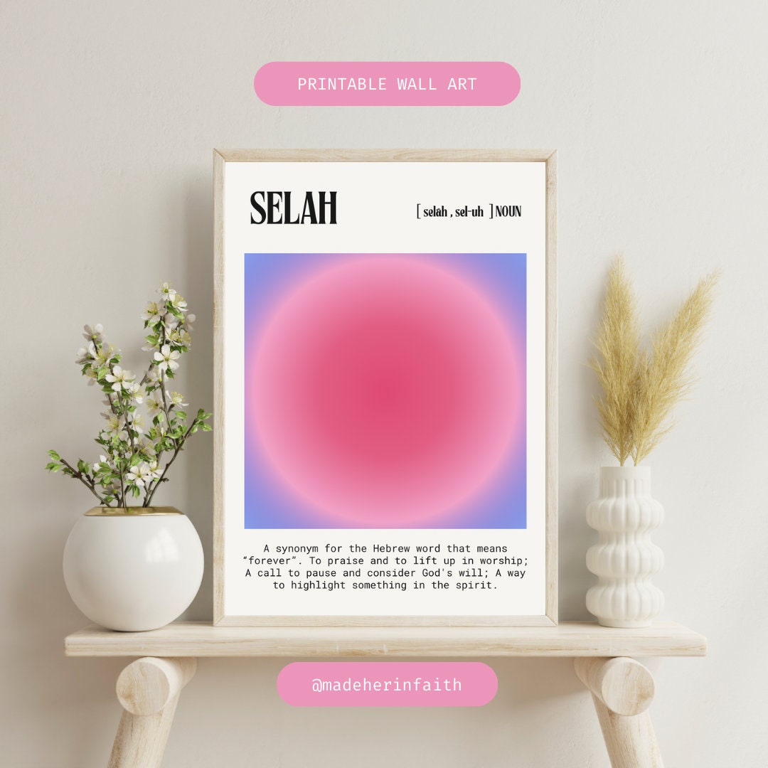SELAH Name Posters - Etsy