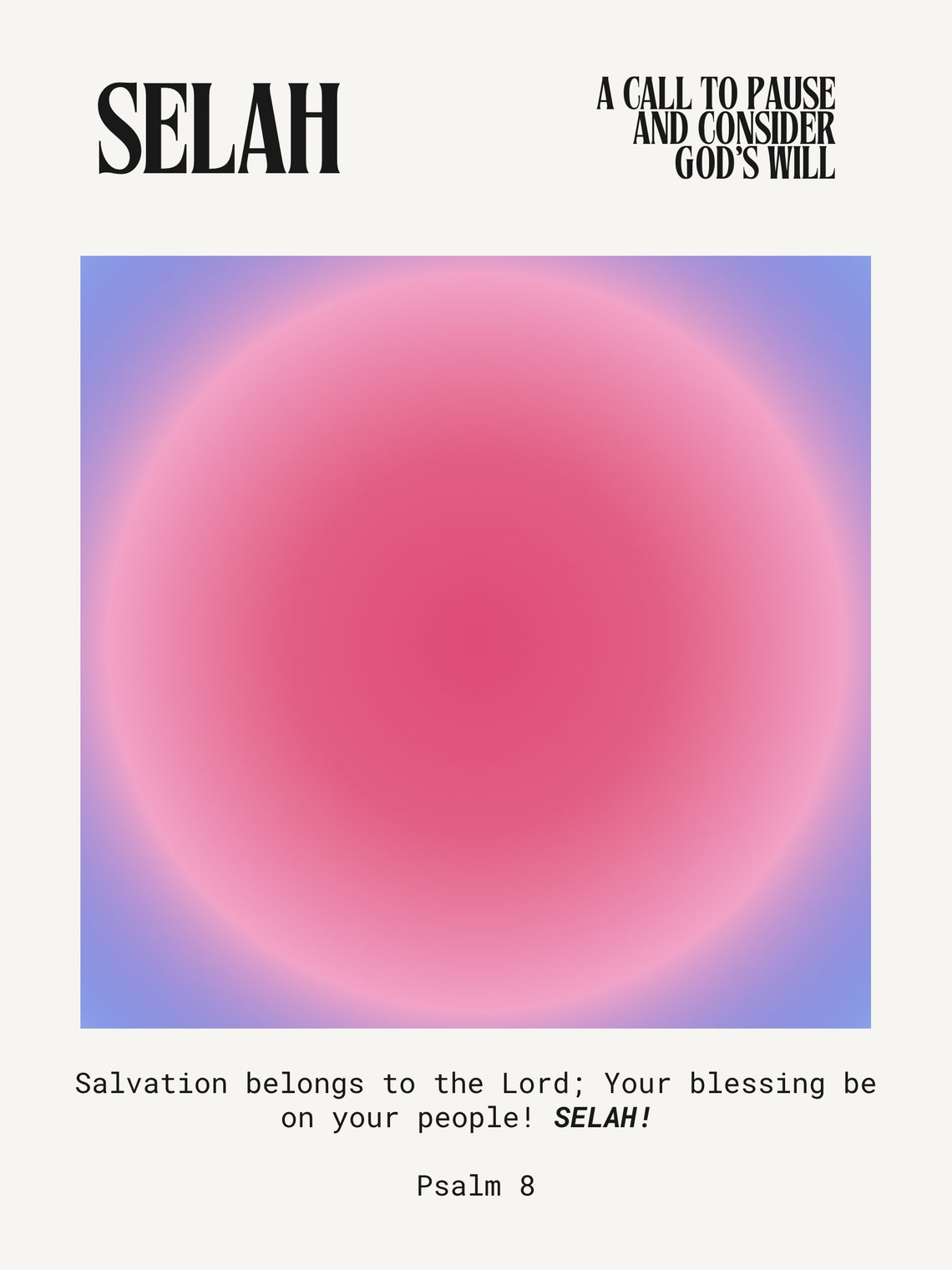 SELAH Name Posters - Etsy