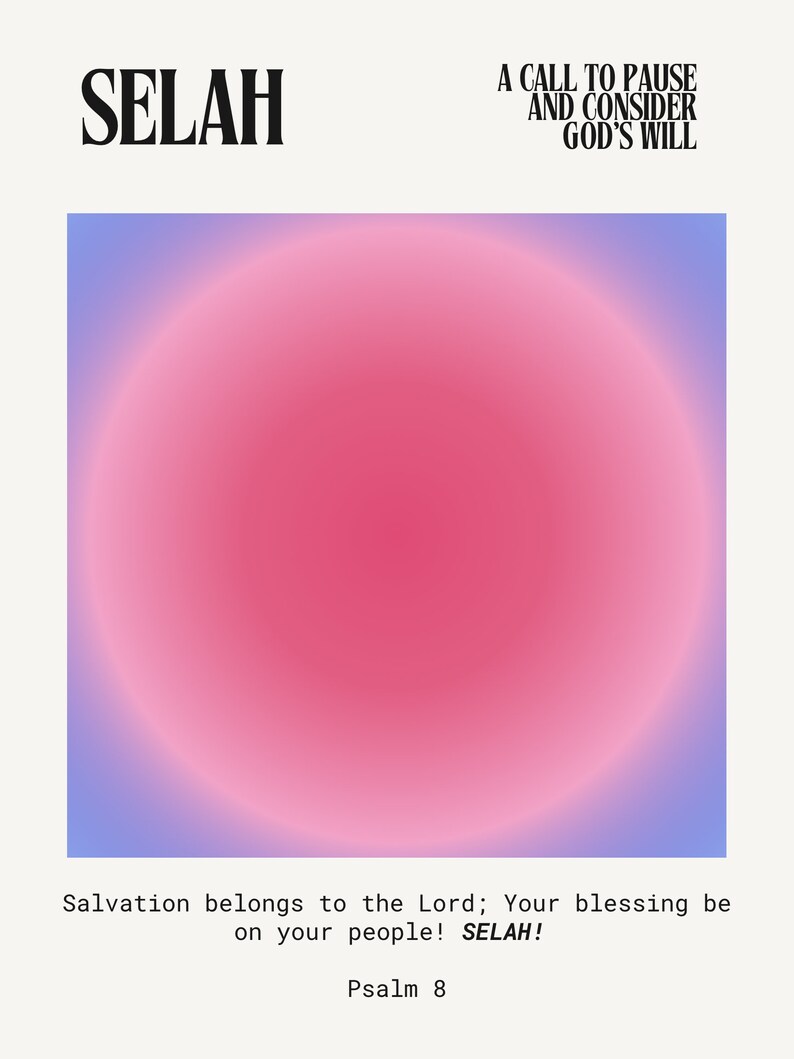 SELAH Name Posters - Etsy