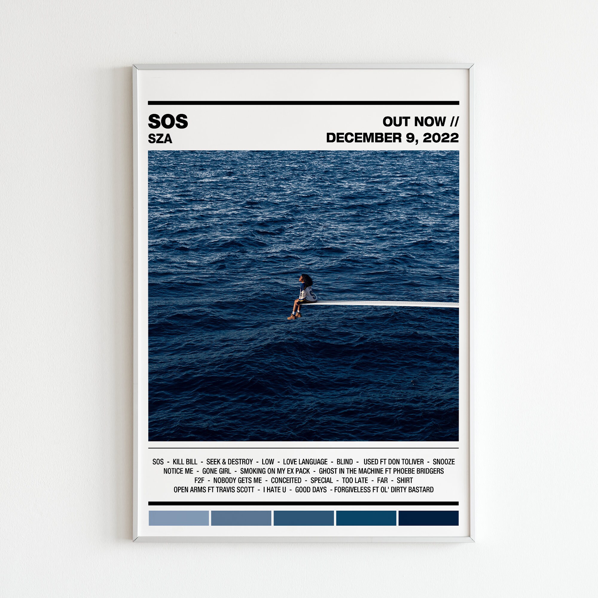 SZA "SOS" Album Poster | Color Optional | Album Art | Wall Decor
