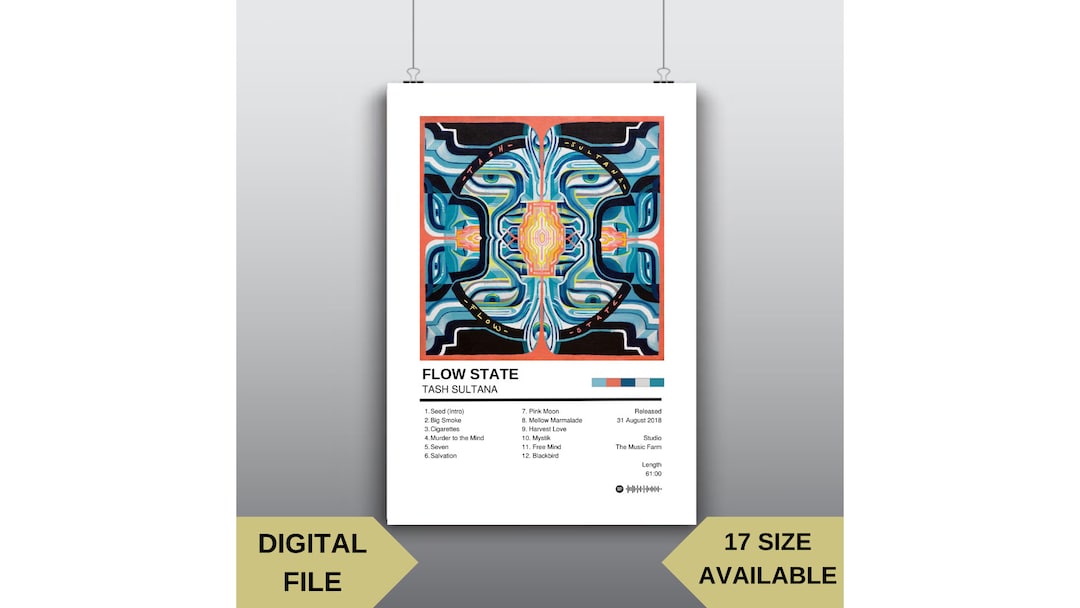 Tash Sultana Poster Print, Album Cover Art, Music Wall Decor, Digital ...