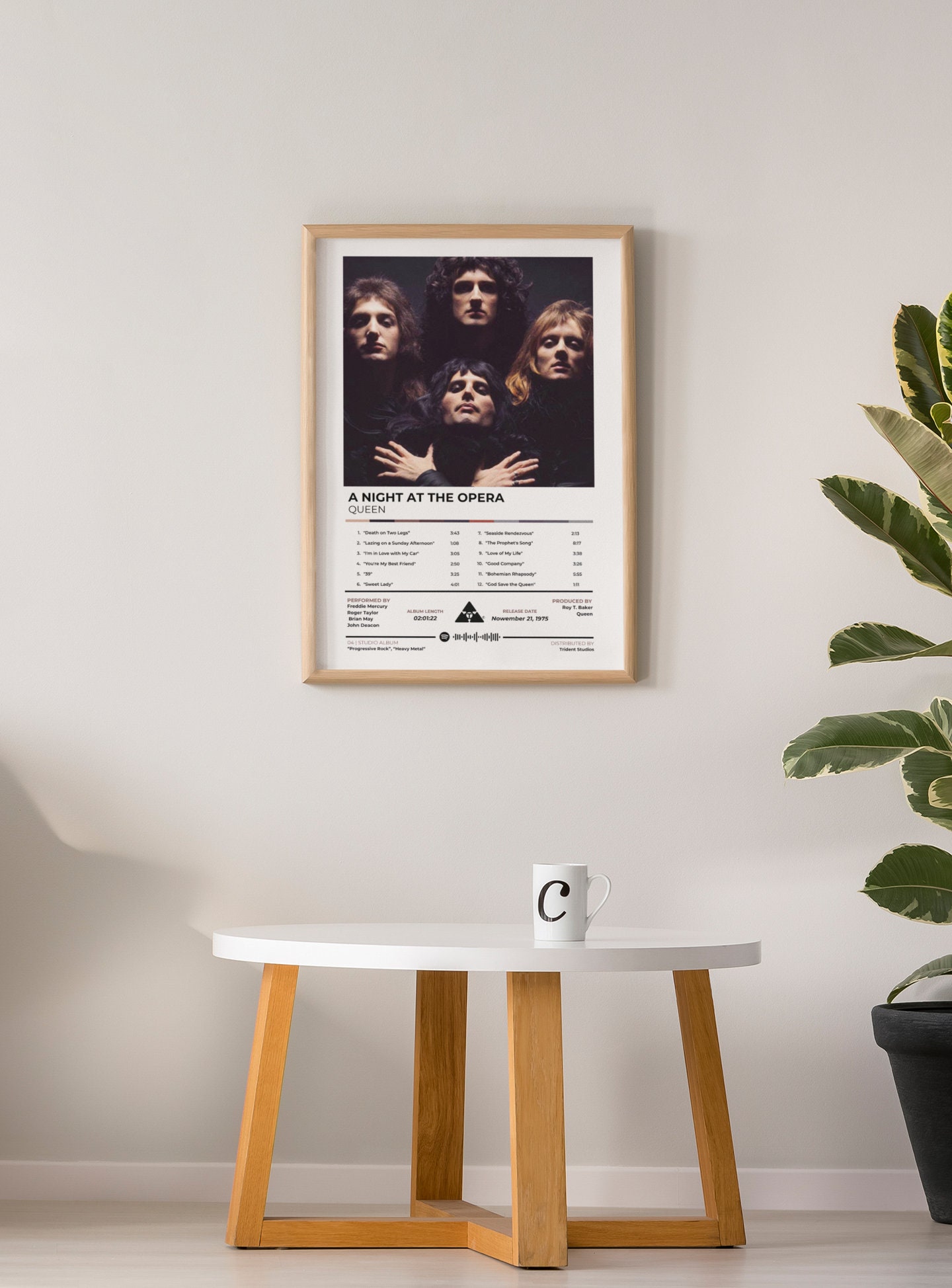 Queen Band Art, Vintage Freddie Mercury Poster, Classic Rock Album ...