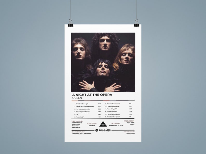 Queen Band Art, Vintage Freddie Mercury Poster, Classic Rock Album ...