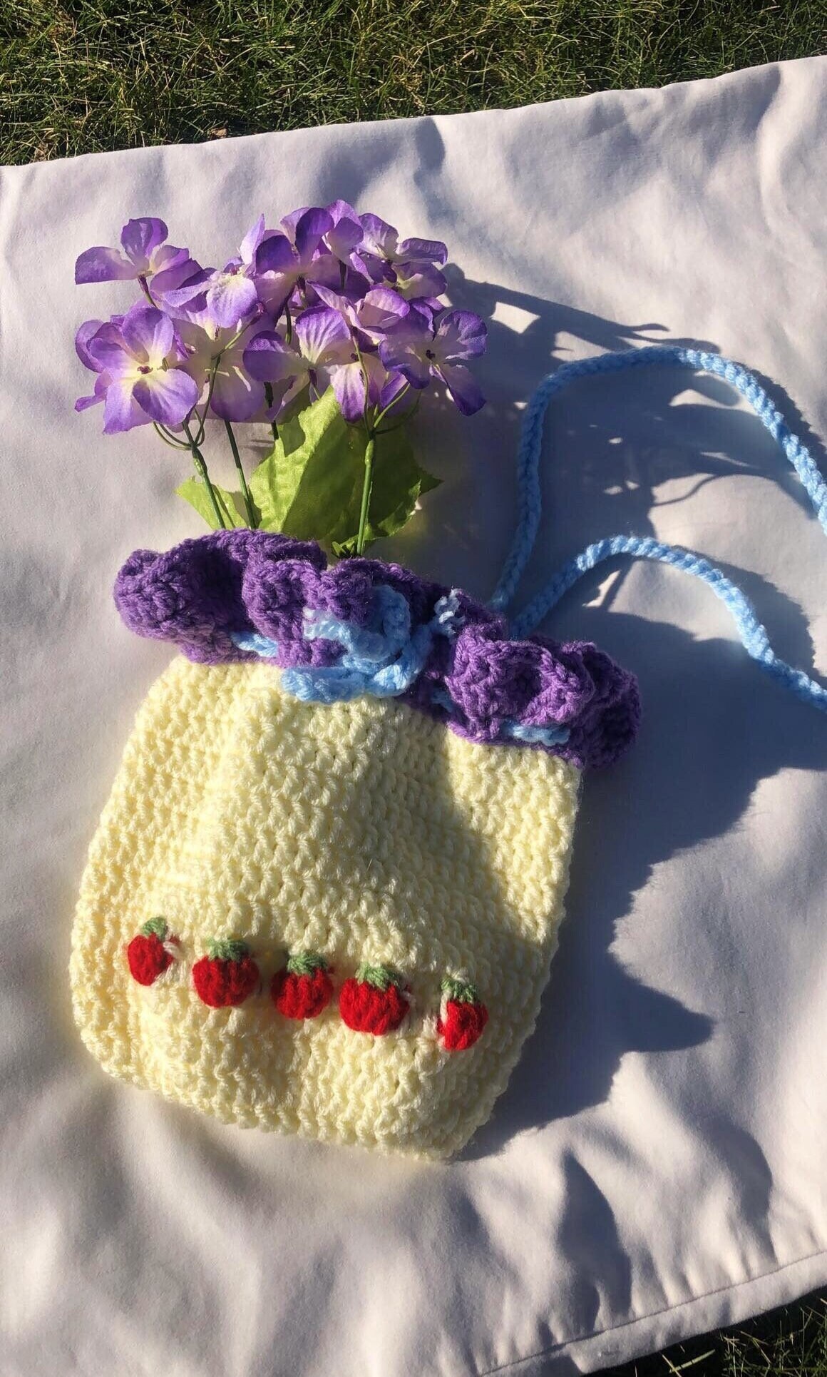 Cottagecore Strawberry Bag- Inspired by Twice Mina's Pouch - Etsy