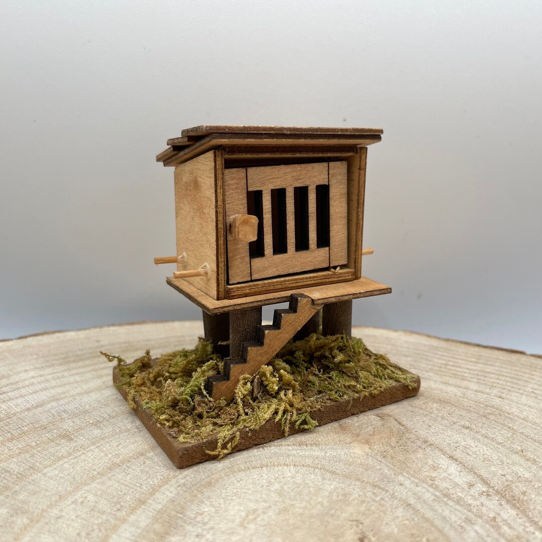 Miniature Rabbit Hutch, Rabbit Hutch Made of Wood, Gnome Accessories ...