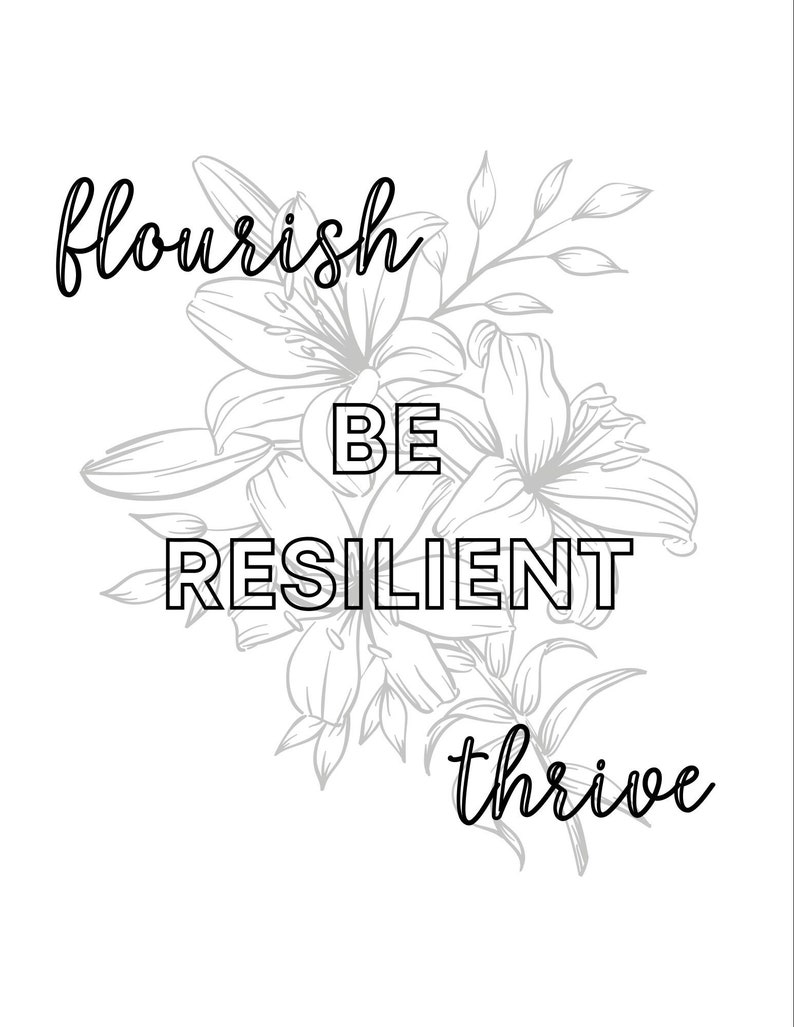 Resilient Coloring Page - Etsy