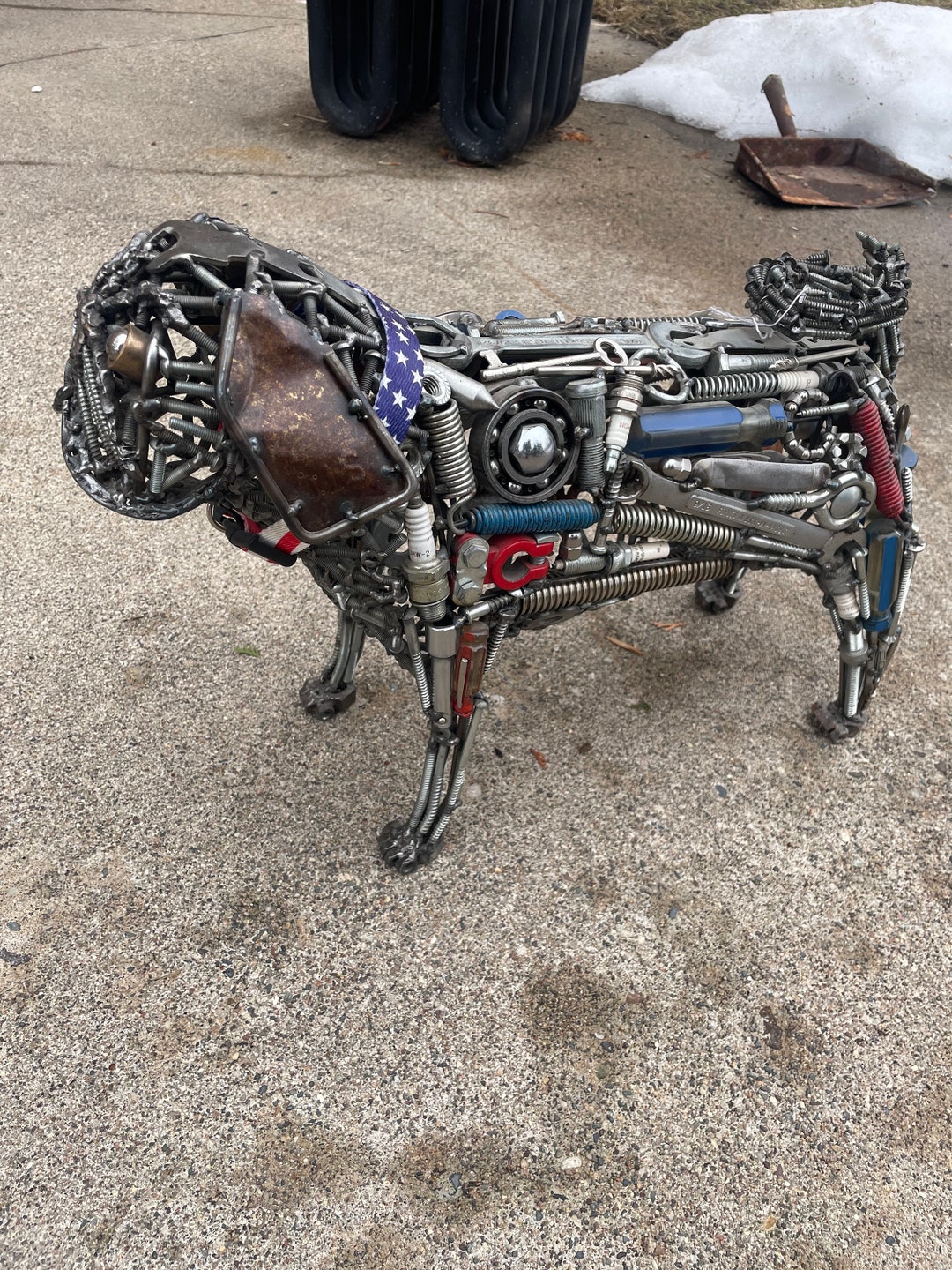 Pug Dog Welded Metal Sculpture Statue - Etsy