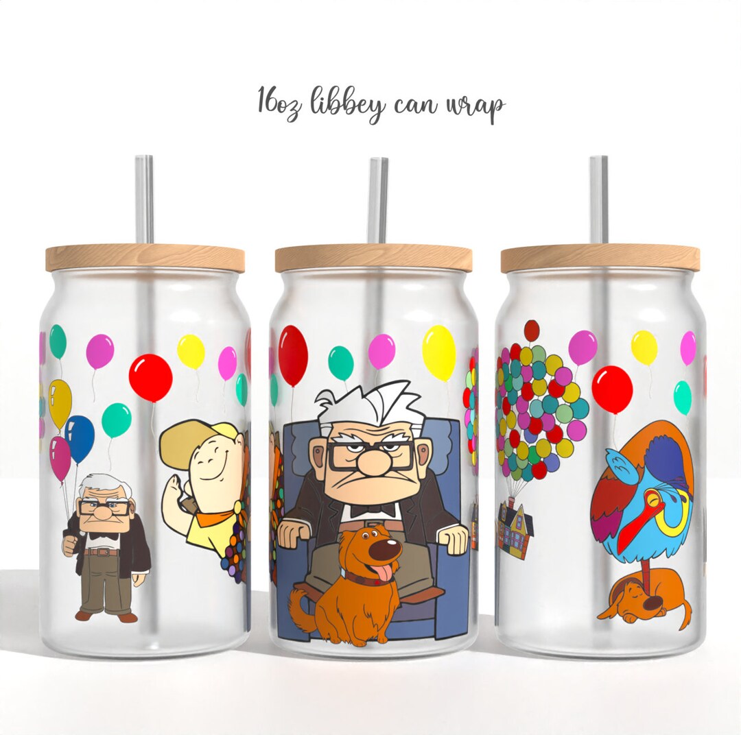 Cartoon 16oz Libbey Can Cartoon PNG 16oz Glass Can Wrap 16oz - Etsy