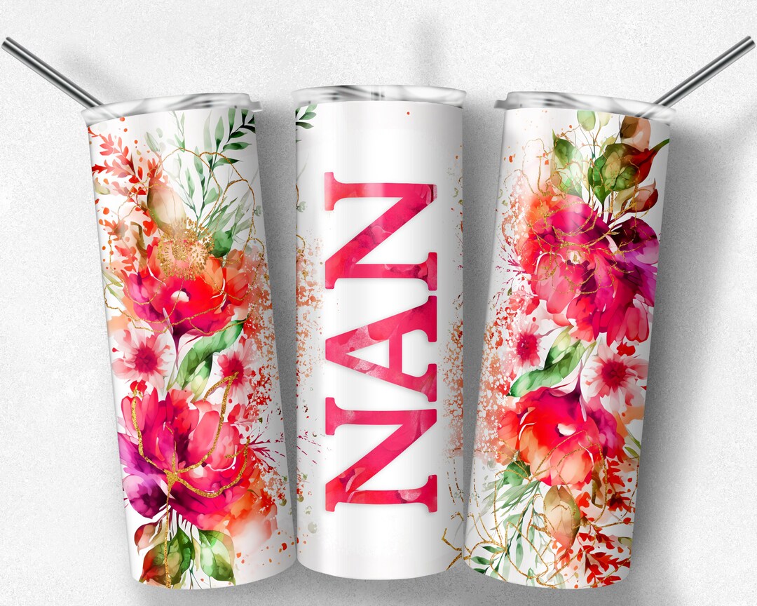 NAN Tumbler Wrap Sublimation Designs Download, Daisy Floral Floral ...