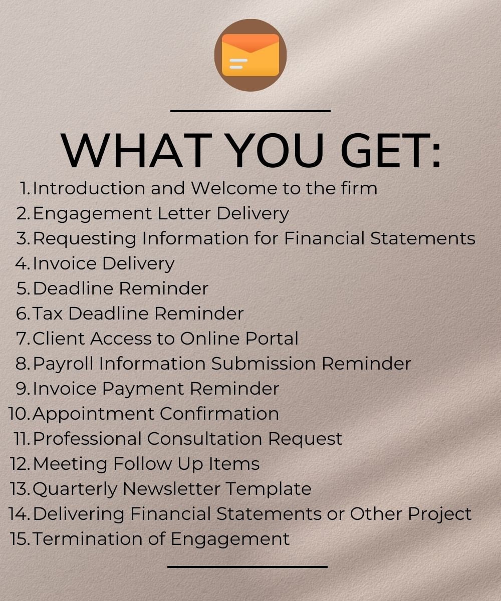 Standard Email Templates for Accountants - Etsy