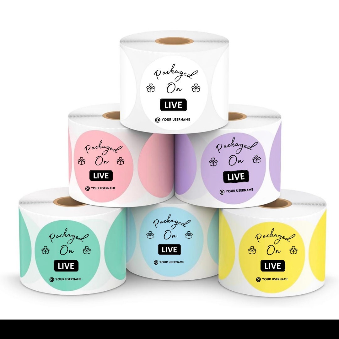 2 Inch Custom Packaged on Live Sticker Rolls / Shipping Stickers ...