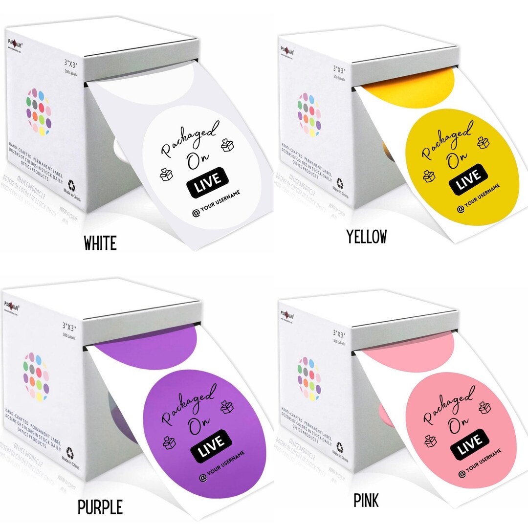 3 Inch Custom Packaged on Live Sticker Rolls / Shipping Stickers ...