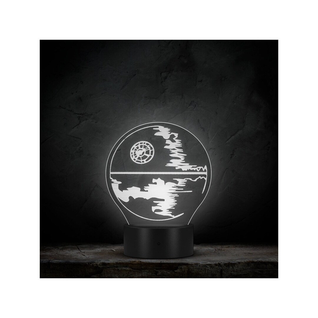 Star Wars Inspired LED Desk Sign, Death Star Graphic Light, Office ...