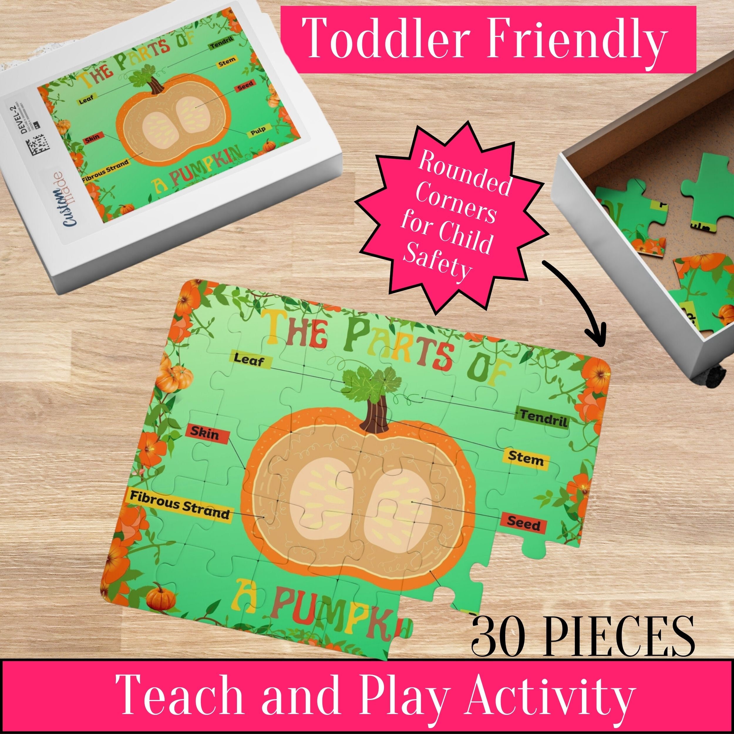 Life Cycle Pumpkin Educational Jigsaw Puzzle Gift Set Game - Etsy