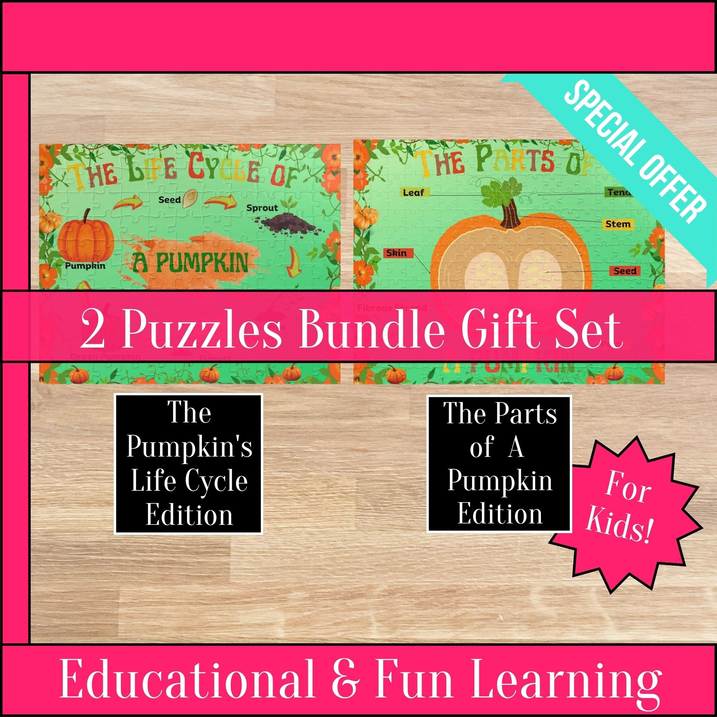 Life Cycle Pumpkin Educational Jigsaw Puzzle Gift Set Game - Etsy