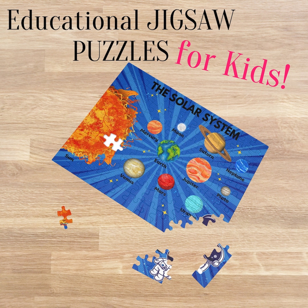 Educational Solar System Jigsaw Puzzle for Kids Science - Etsy