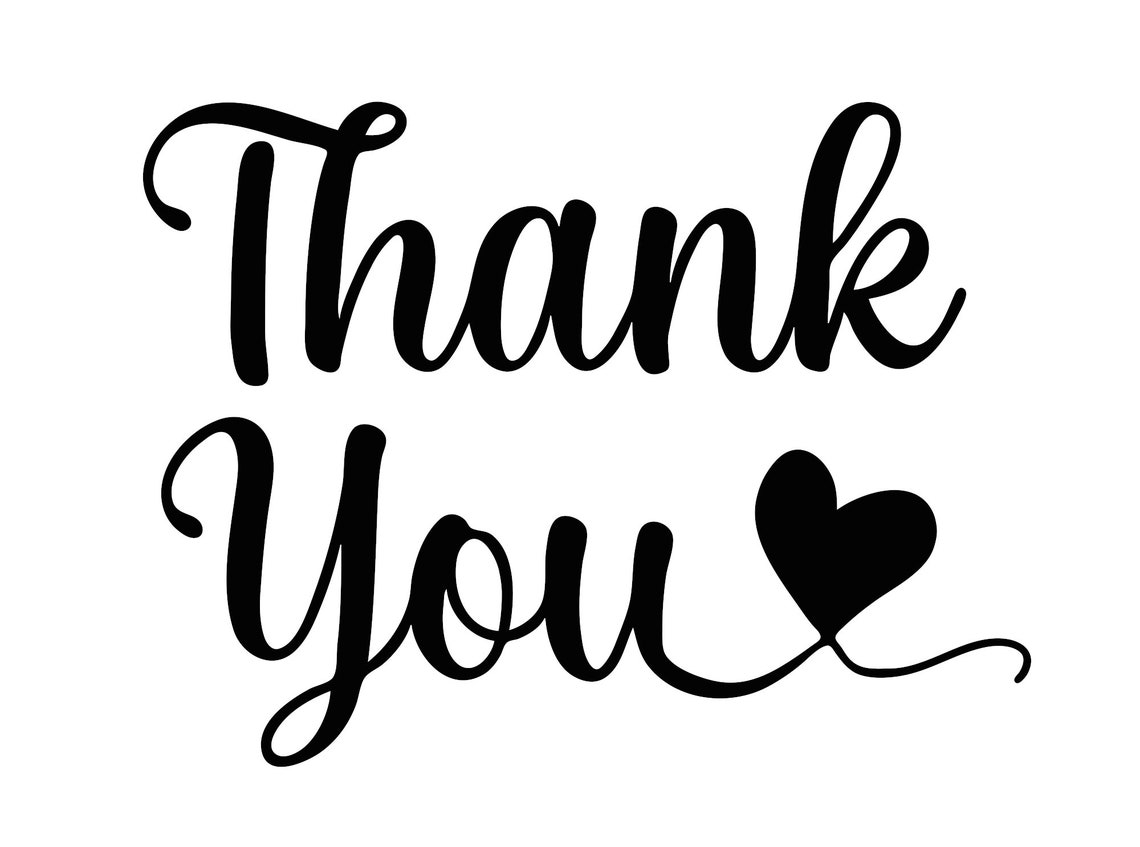 Thank You SVG, Thank You Sign, Hearts, Wedding Thank You Svg, Thank You ...