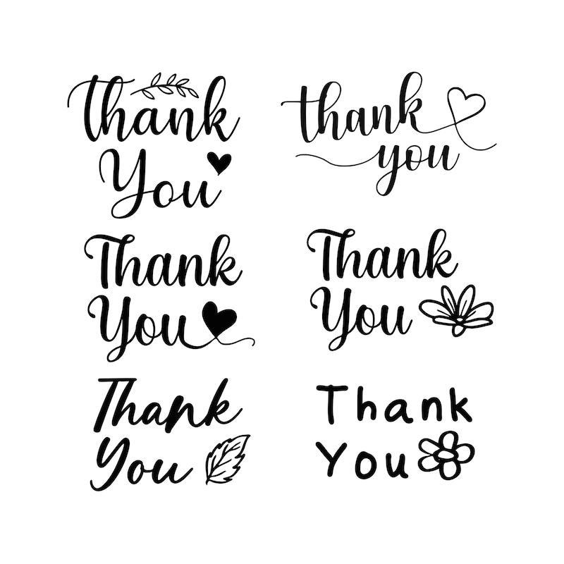 Fancy Thank You Card - Etsy