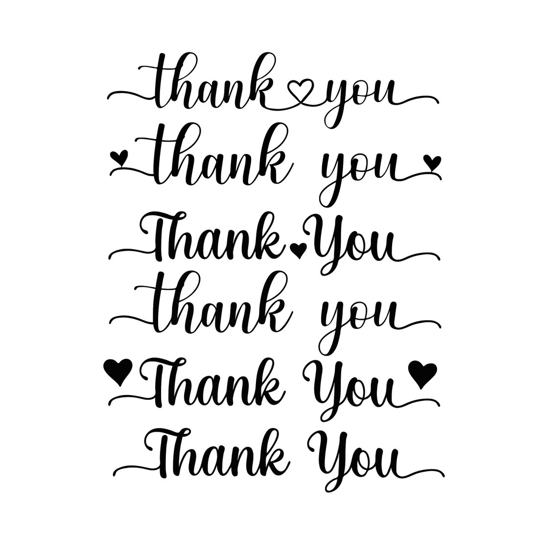 Thank You SVG, Thank You Sign, Hearts, Wedding Thank You Svg, Thank You ...