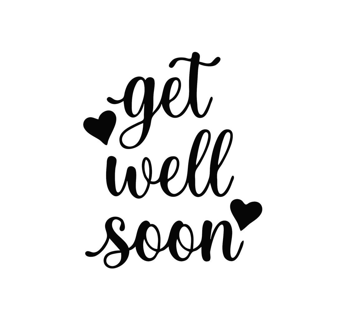 Get Well Soon Svg, Thinking of You Svg, Hand Lettered Svg, Get Well Svg ...