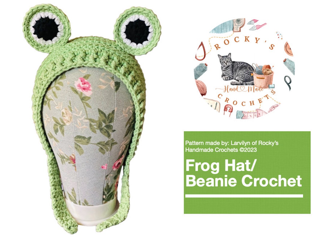 Frog Hat/ Beanie Crochet - Pattern - Etsy