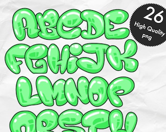 Slime Letters Png - Etsy