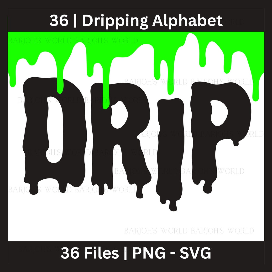 Green Slime Dripping Alphabet: Halloween SVG Letters (digital Download ...
