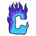 Blue Flame Fire Font Letters | Halloween Letters | Flame Png Letters ...