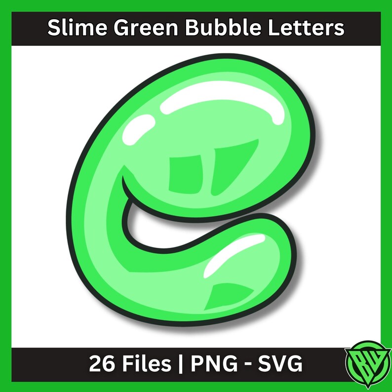Slime Green Bubble Alphabet: Graffiti Font, PNG & SVG Files (digital ...