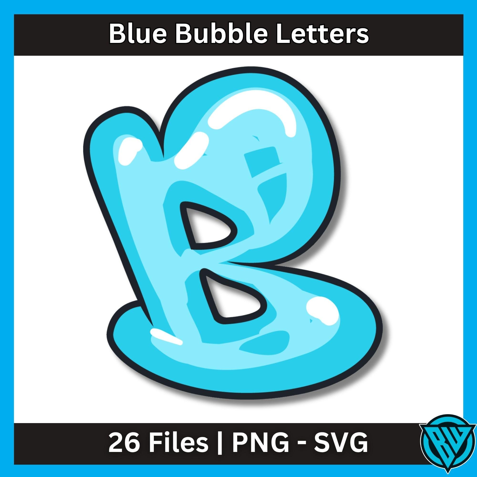 Blue Bubble Letter B