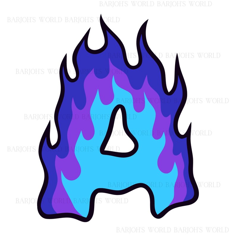Blue Flame Fire Font Letters | Halloween Letters | Flame Png Letters ...