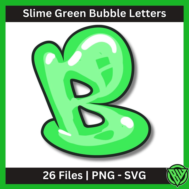 Slime Green Bubble Alphabet: Graffiti Font, PNG & SVG Files (digital ...