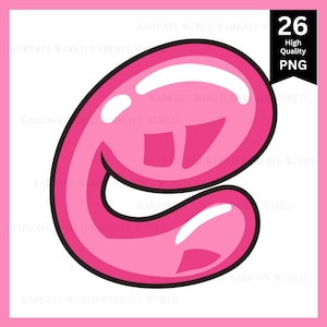 Pink Bubblegum Graffiti Svg Letters | SVG Files | Png Files | Alphabet ...