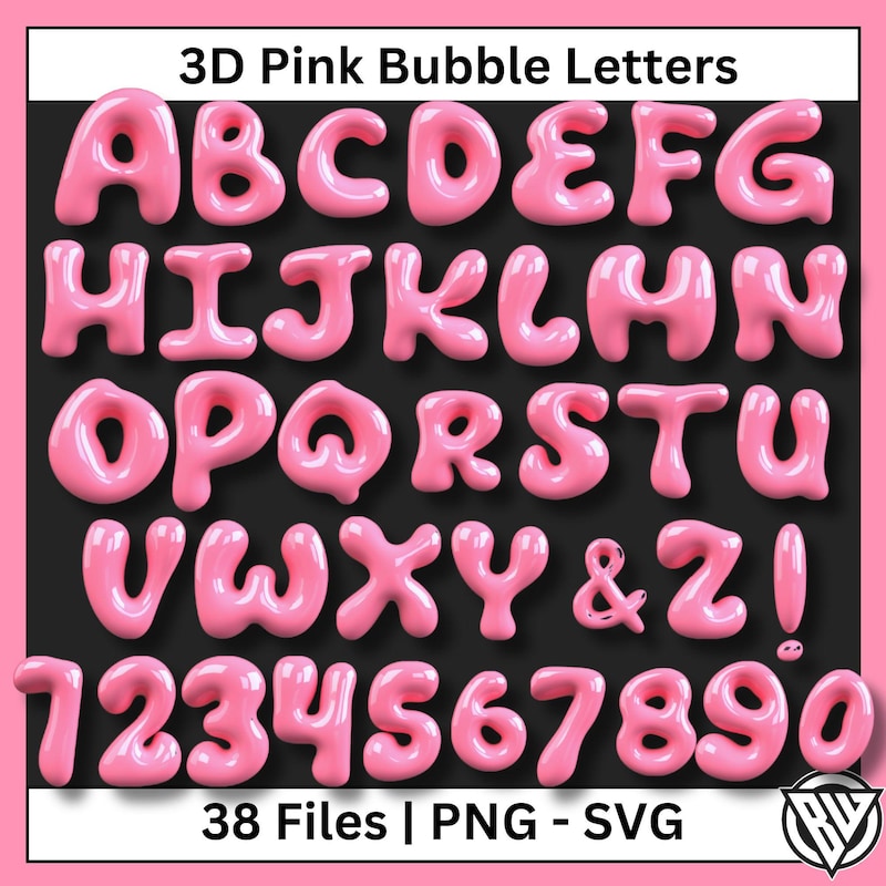 Bubble Letters - Etsy