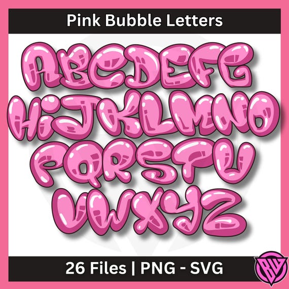 Bubble Letters Alphabet Graffiti