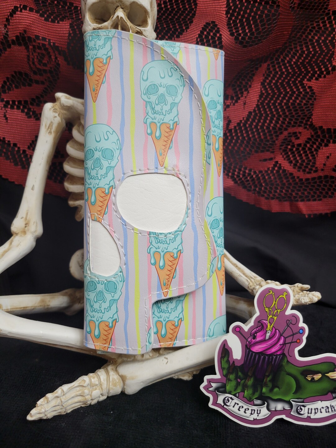 Skull Ice Cream Skull Wallet - Etsy