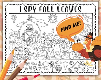 Halloween Coloring Page for Kids (I Spy) Printable - Etsy