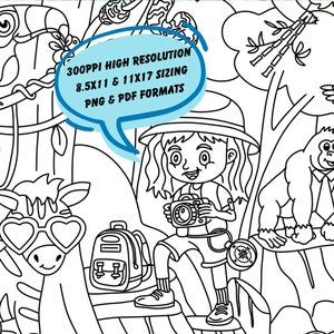 Animal Coloring Page for Kids (I Spy) Digital & Printable - Etsy