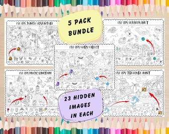 Animal Coloring Page for Kids I Spy Digital & Printable - Etsy