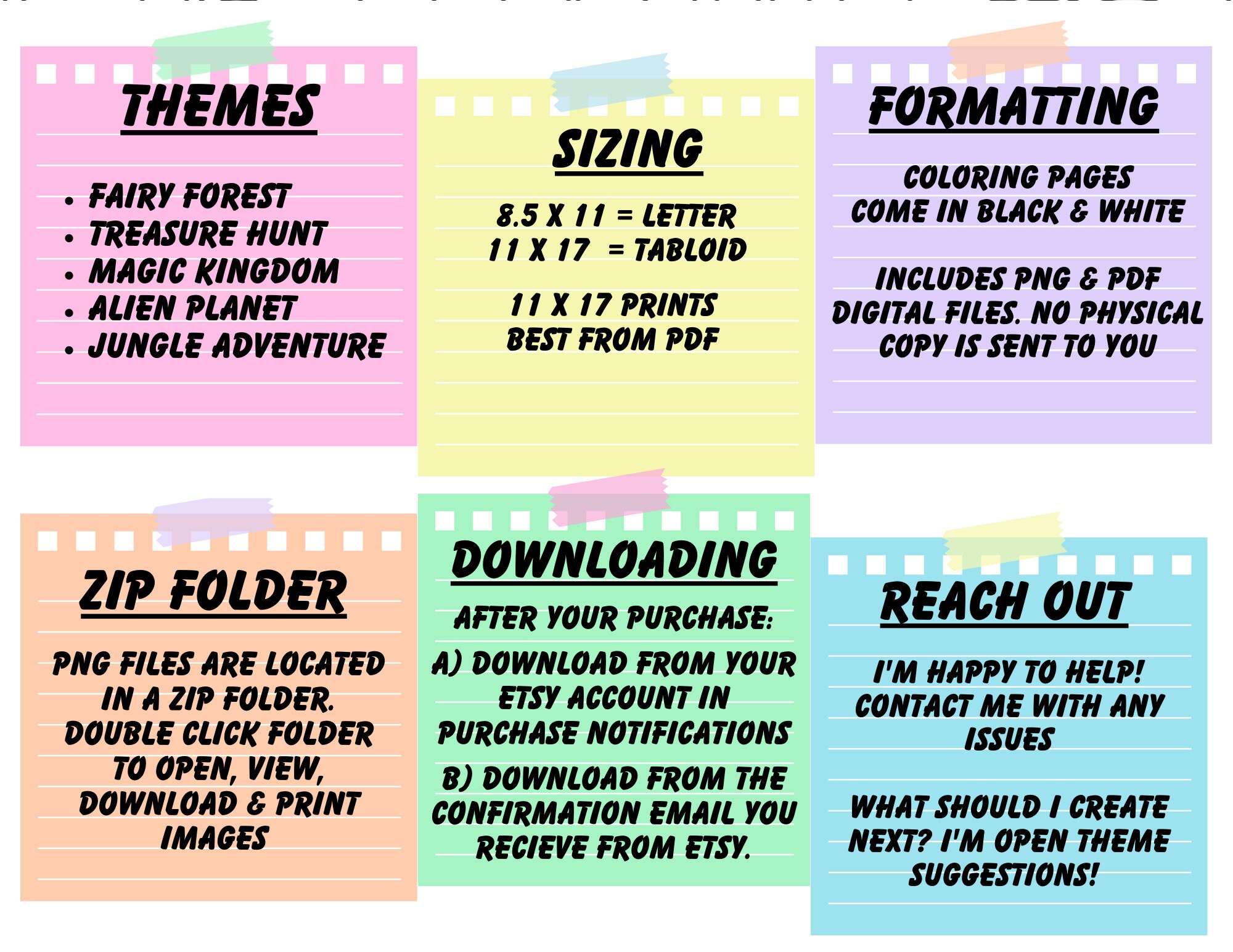 I Spy Bundle Kids Coloring Book - 5 Digital & Printable Pages - Etsy