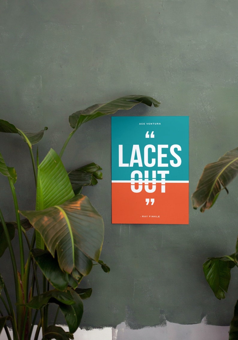 Laces Out Minimalistic Movie Poster - Ace Ventura - Miami Dolphins ...