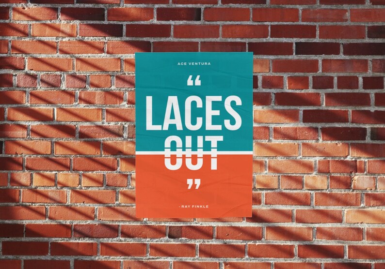 Laces Out Minimalistic Movie Poster - Ace Ventura - Miami Dolphins ...