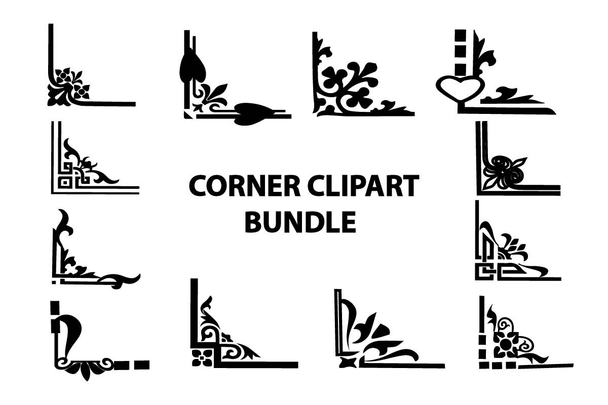 Corner Design Bundle,corner Decor Svg File for Cricut,corner Frame ...
