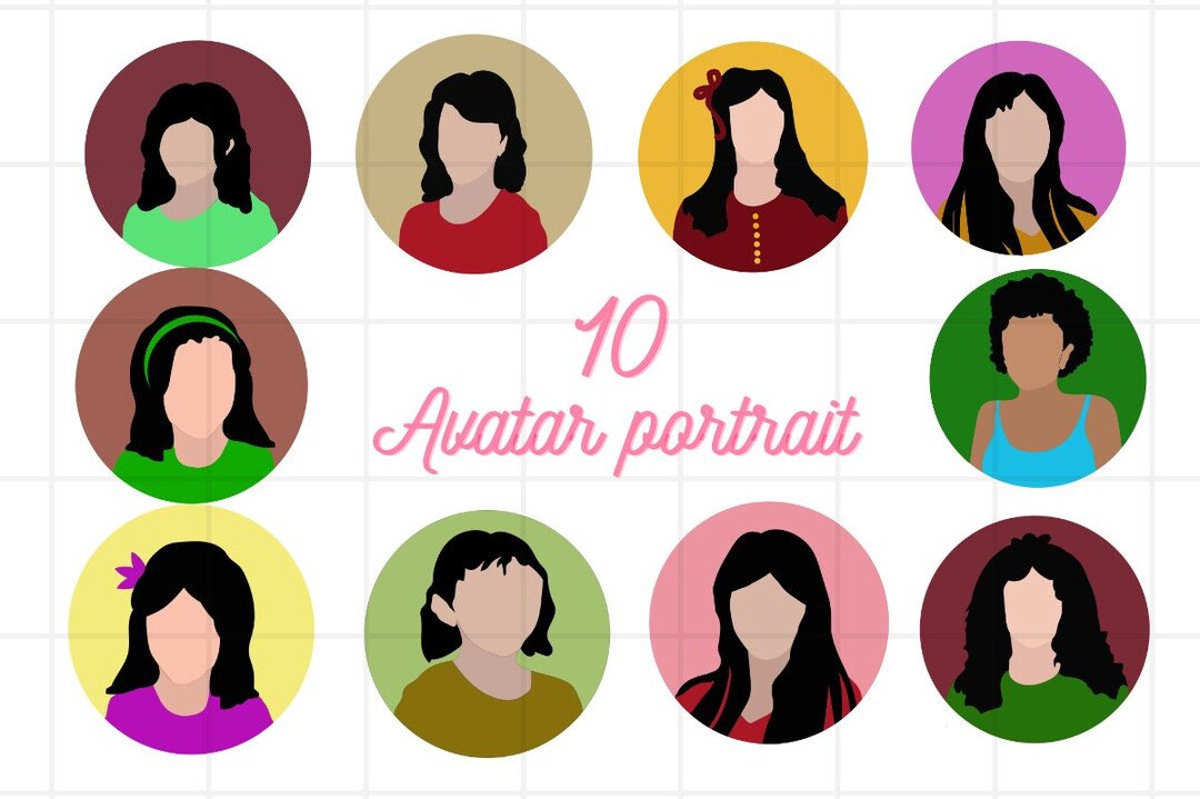 Avatar Vector Artwork Avatar Clipart Portrait Drawing/ Avatar - Etsy