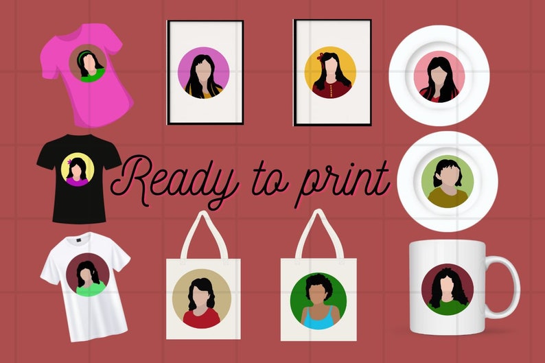 Avatar Vector Artwork Avatar Clipart Portrait Drawing/ Avatar - Etsy