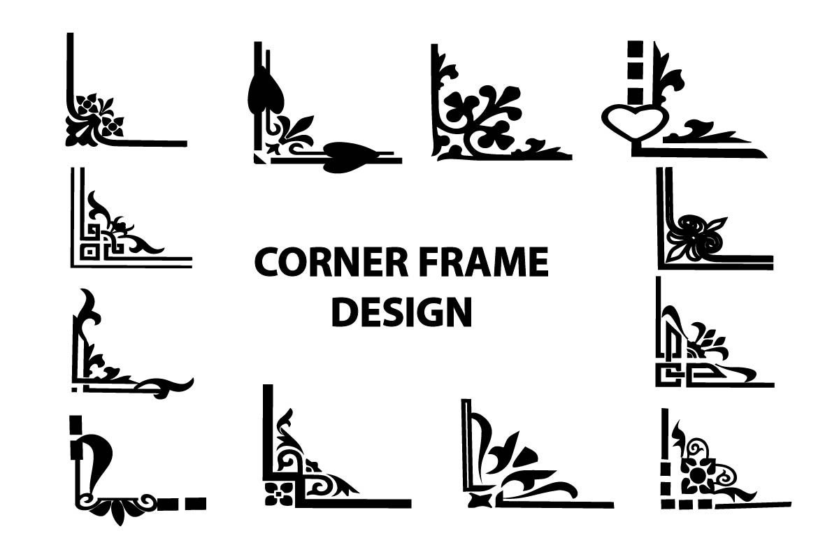 Corner Design Bundle,corner Decor Svg File for Cricut,corner Frame ...