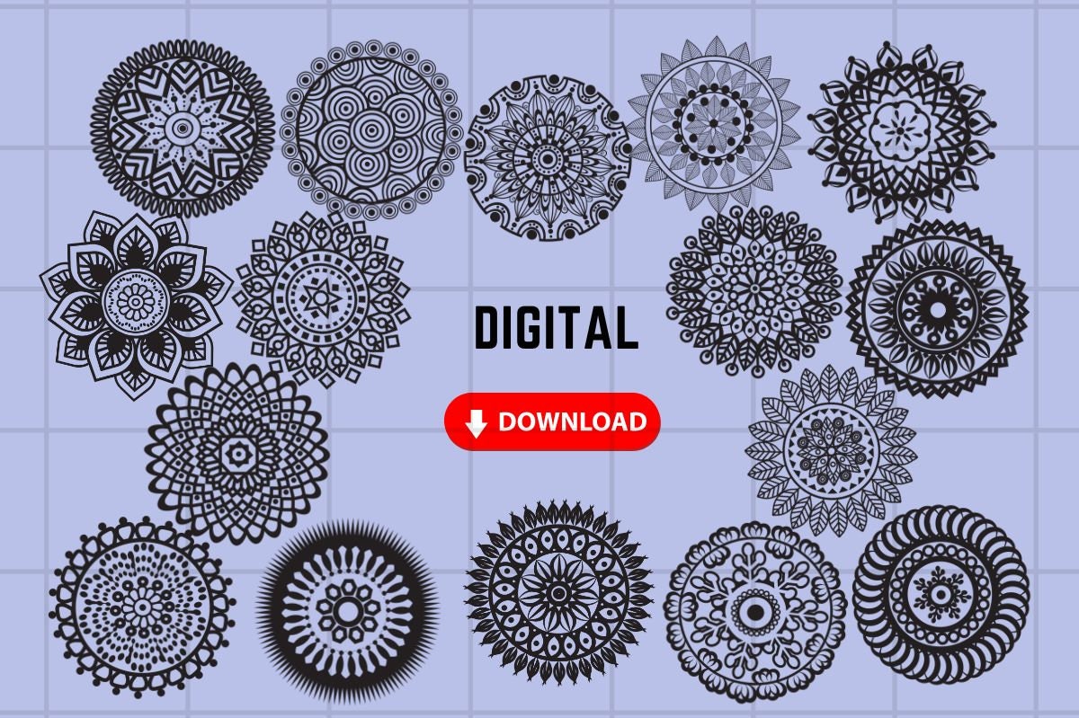 Mandala Pattern Svg Cut File Mandala Floral Design/mandala Svg Cut File ...