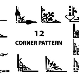 Corner Design Bundle,corner Decor Svg File for Cricut,corner Frame ...
